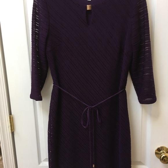 Studio One | Dresses | Studio One Deep Purple Long Sleeve Dress | Poshmark